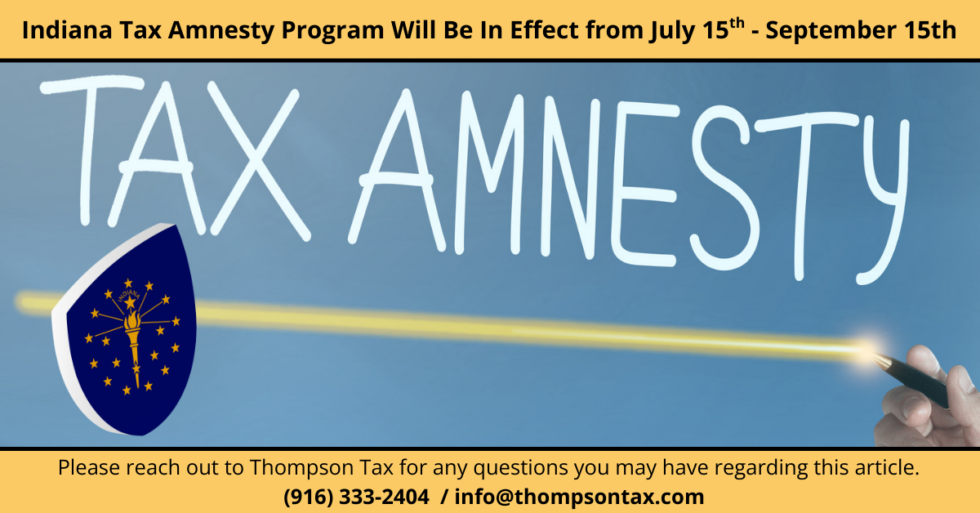 Indiana Tax Amnesty Program 2026: What Taxpayers Should Know
